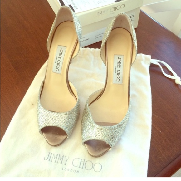 Jimmy Choo | Shoes | Jimmy Choo Glitter Heels | Poshmark